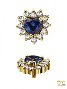 Rook Clicker Hoop, Oval, 18k Yellow Gold - Piercer Charlie's Creations