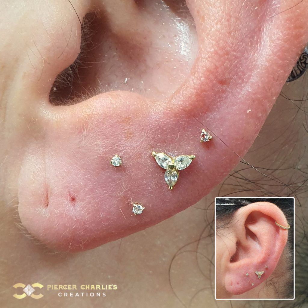 Prong Set Premium Zirconia Push-In Stud Earring, 18k Yellow Gold